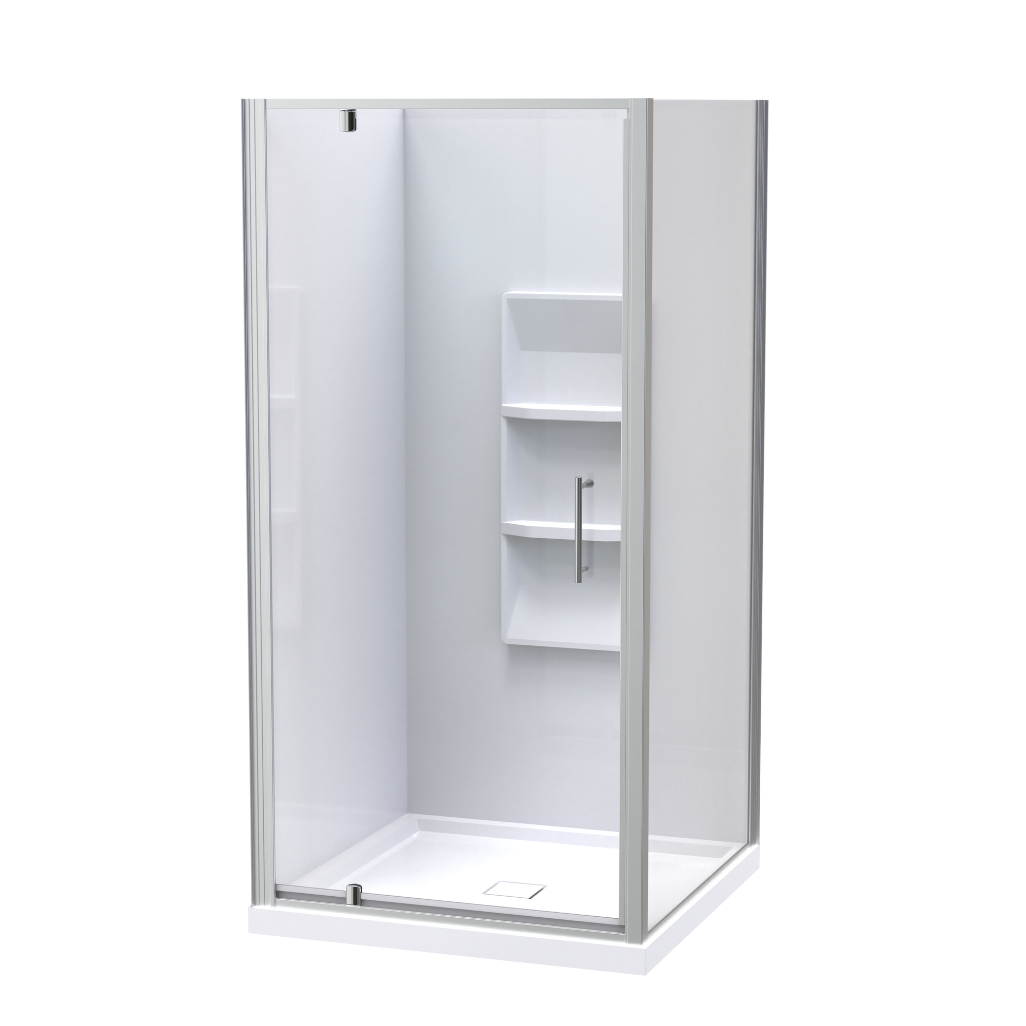 Eclipse 1000x1000 Two Wall Shower