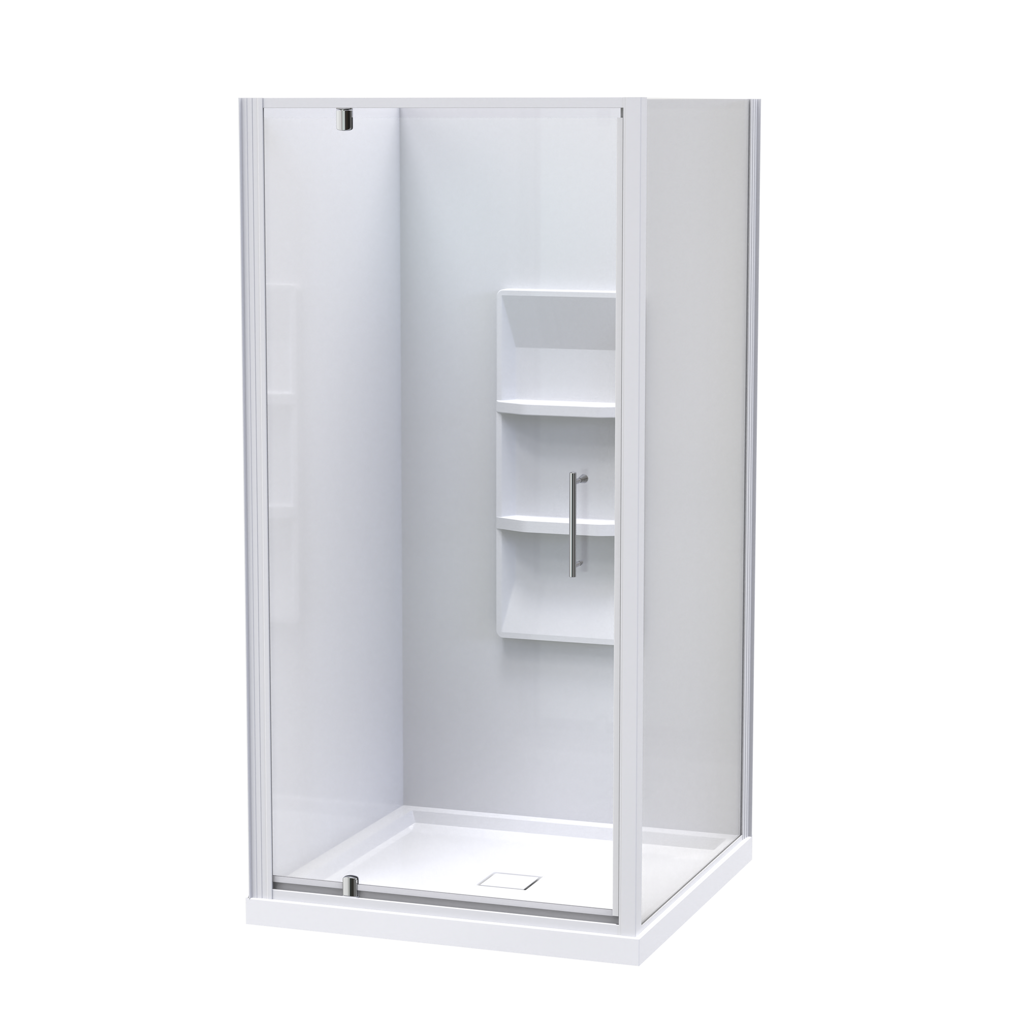 Eclipse 1000x1000 Two Wall Shower