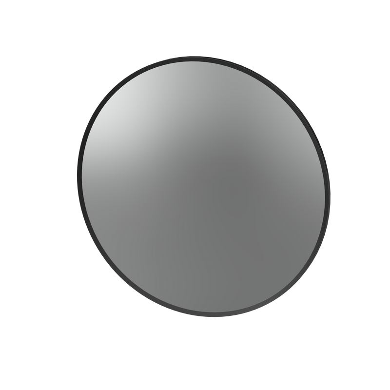 Soji Black 690 Round Framed Mirror